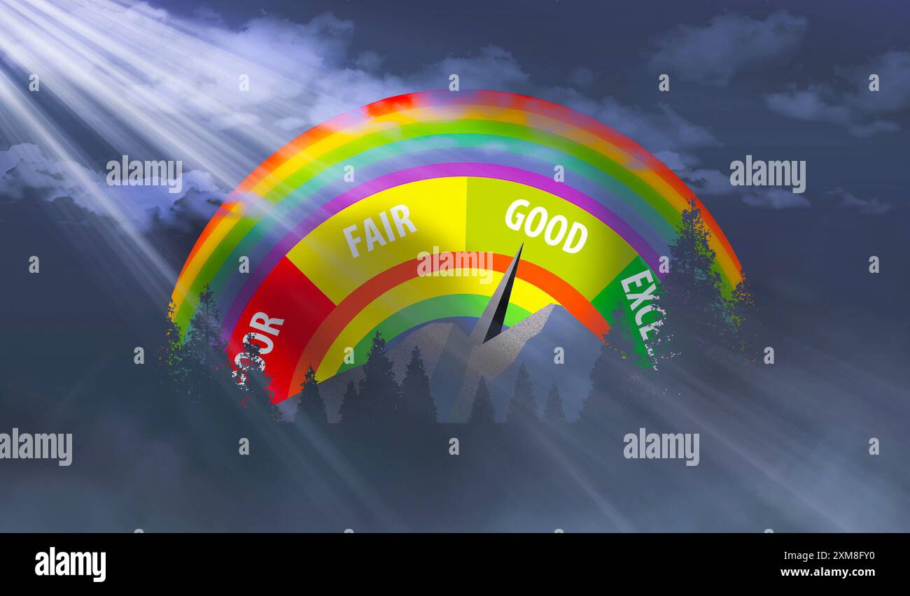 Good bad color chart hi-res stock photography and images - Alamy