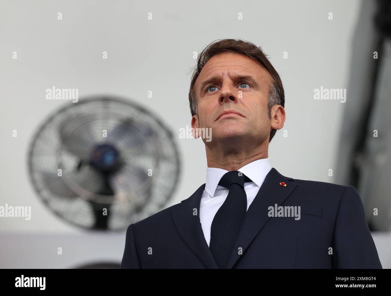 Paris, France. 26th July, 2024. French President Emmanuel Macron is ...