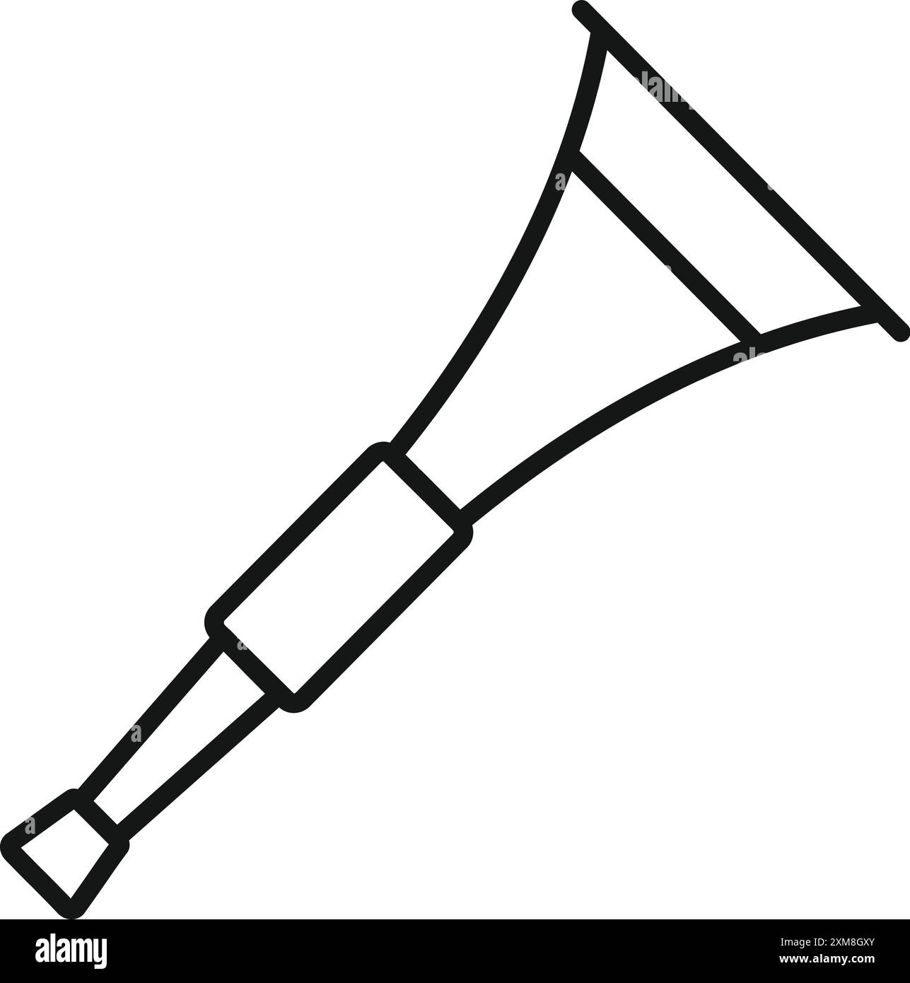 Simple line drawing of a trumpet being played, creating a sense of ...