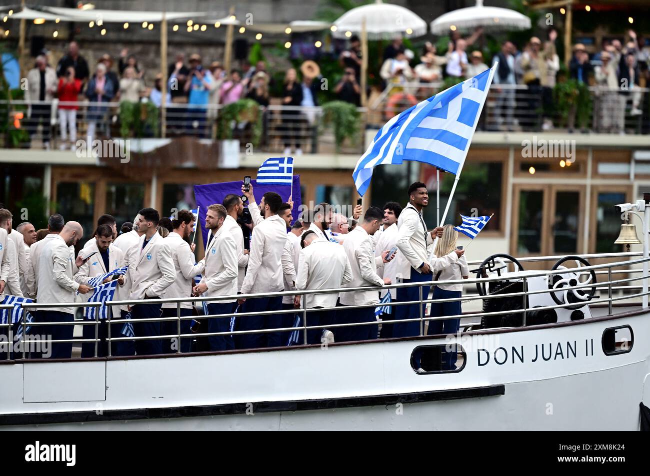 Team Greece during the opening ceremony of the Paris 2024 Olympic Games ...