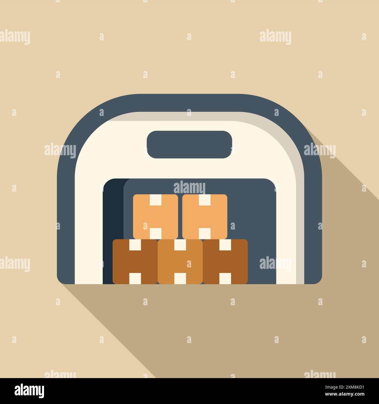 Cardboard boxes inside a warehouse, ready for shipping and delivery ...