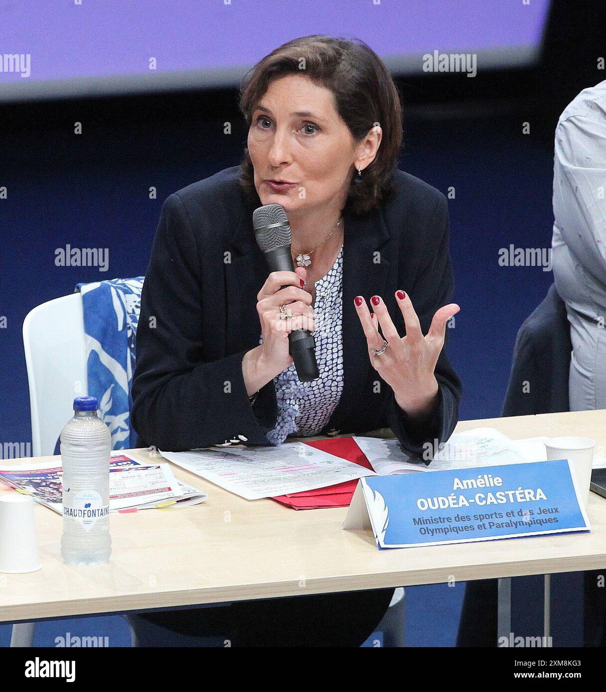 French Sports Minister Amelie Oudea-Castera at Club France during the ...