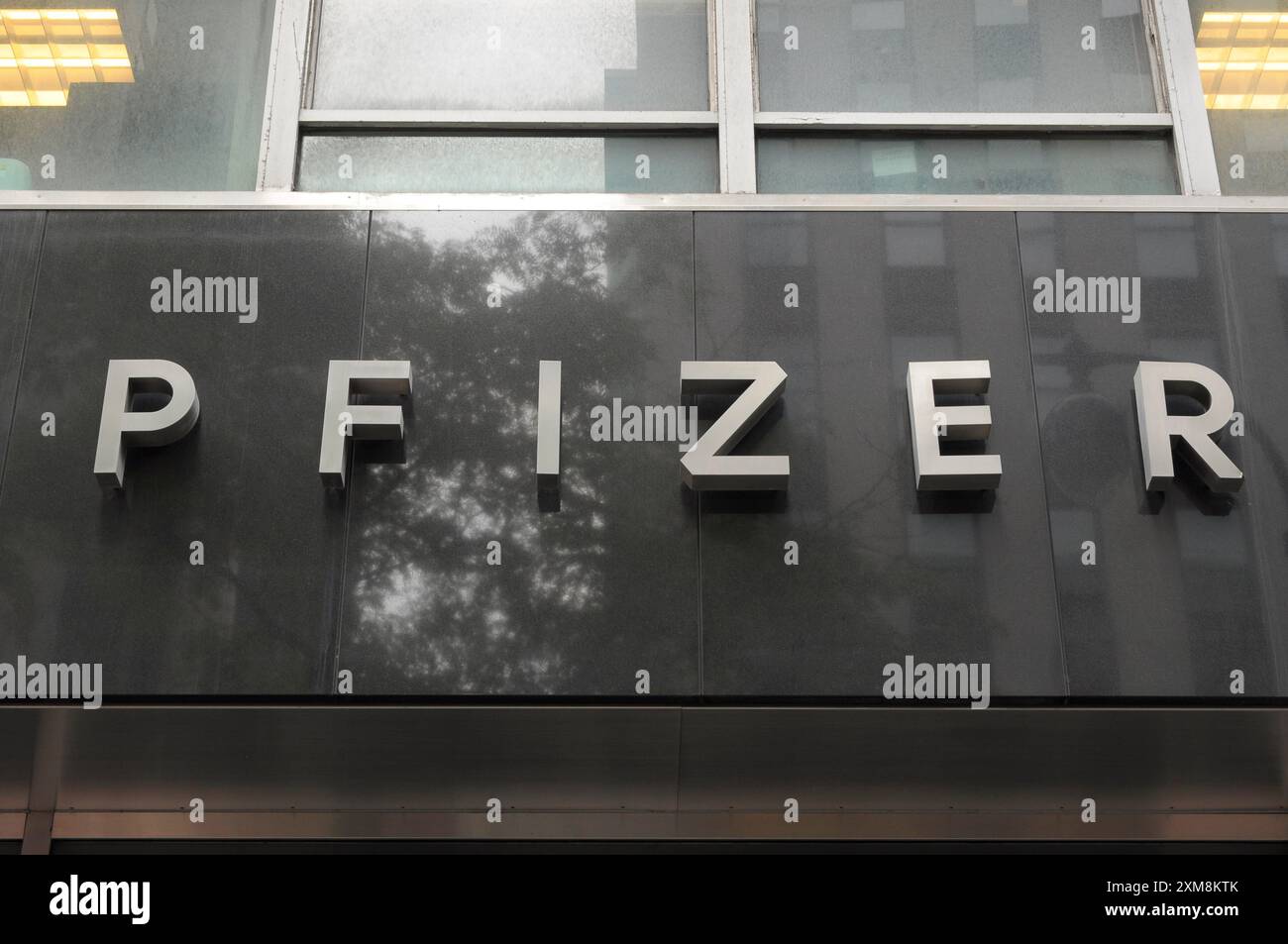 The Pfizer world headquarters building is seen in Manhattan, New York ...