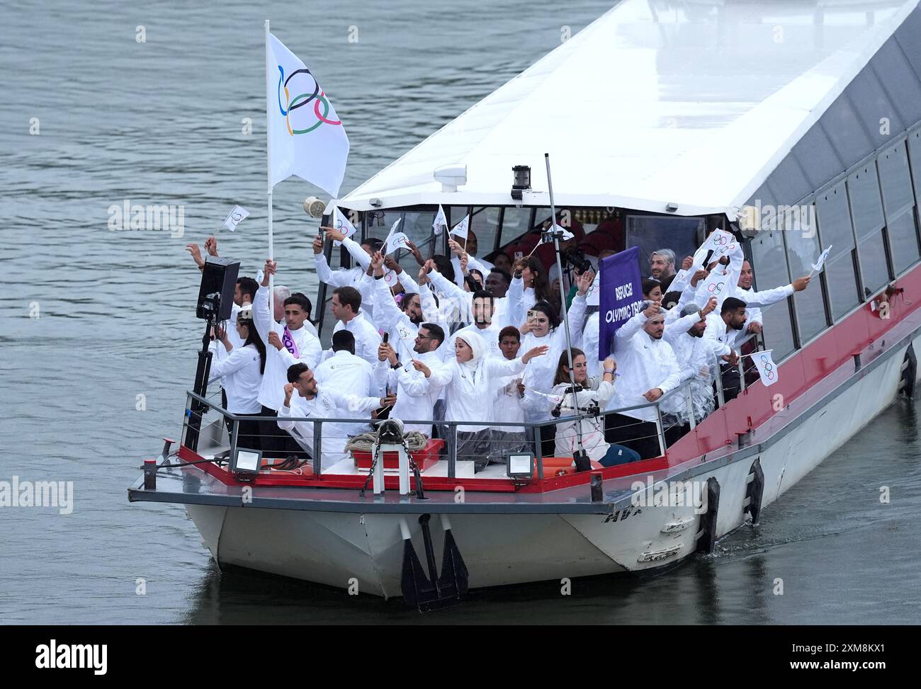 The Refugee Olympic team during the opening ceremony of the Paris 2024 ...
