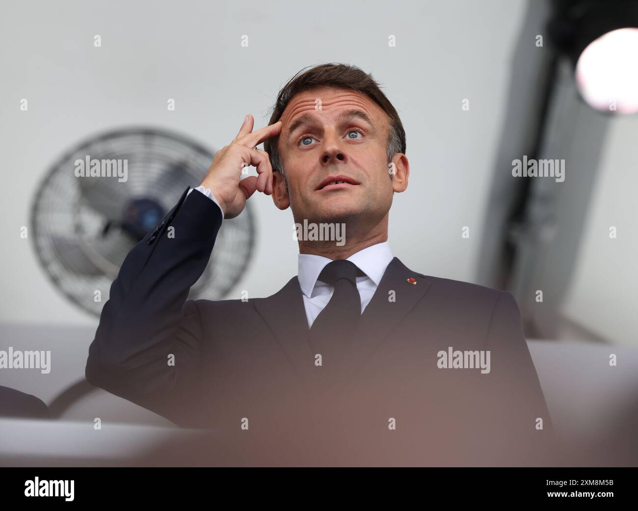 Paris, France. 26th July, 2024. French President Emmanuel Macron is ...