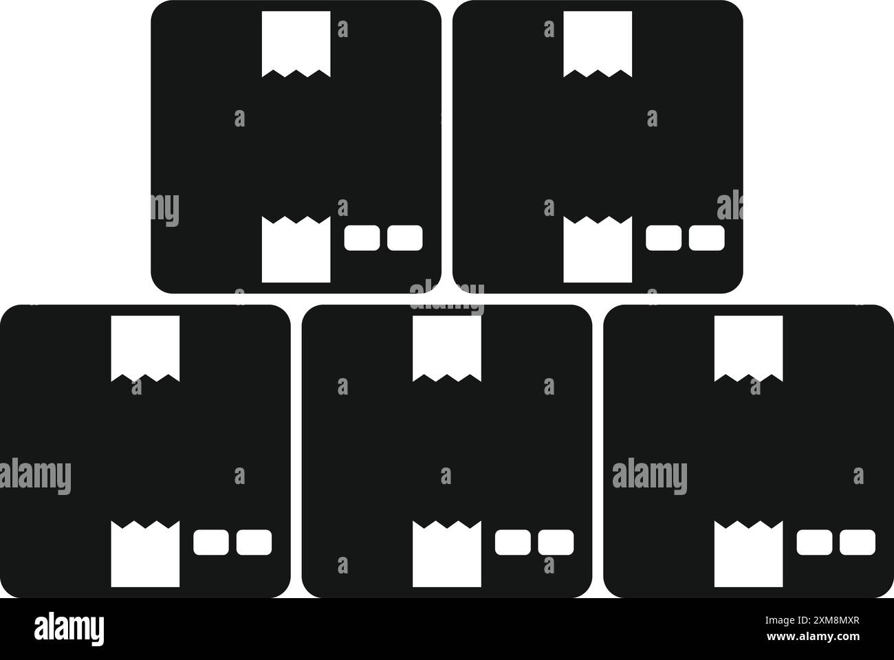 Black and white silhouette of stacked cardboard boxes representing ...