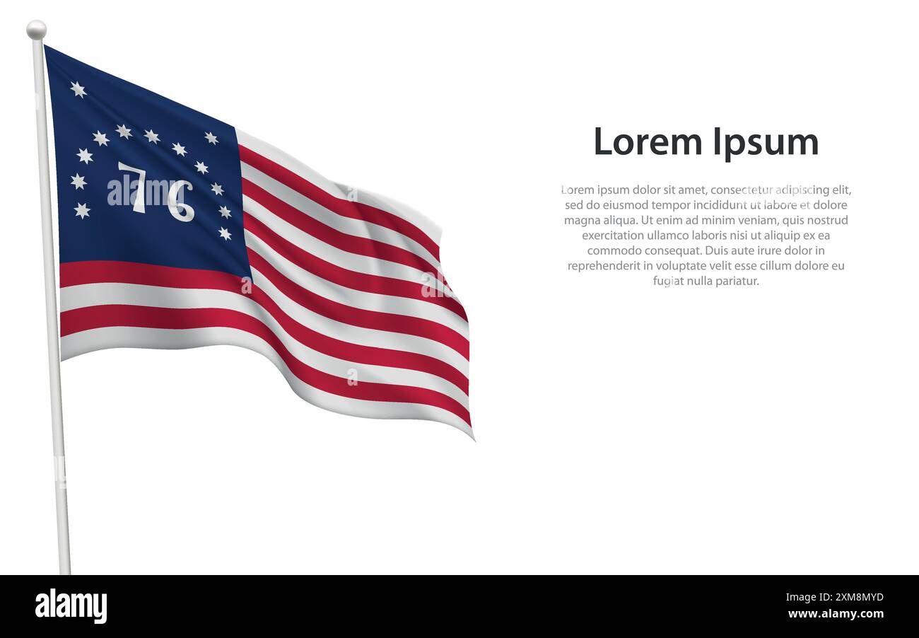 Vector De Bandera Americana Colonial Vintage