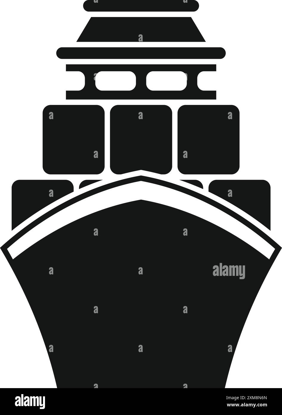 Simple icon depicting a cargo ship transporting goods in containers ... Simple icon depicting a cargo ship transporting goods in containers ...