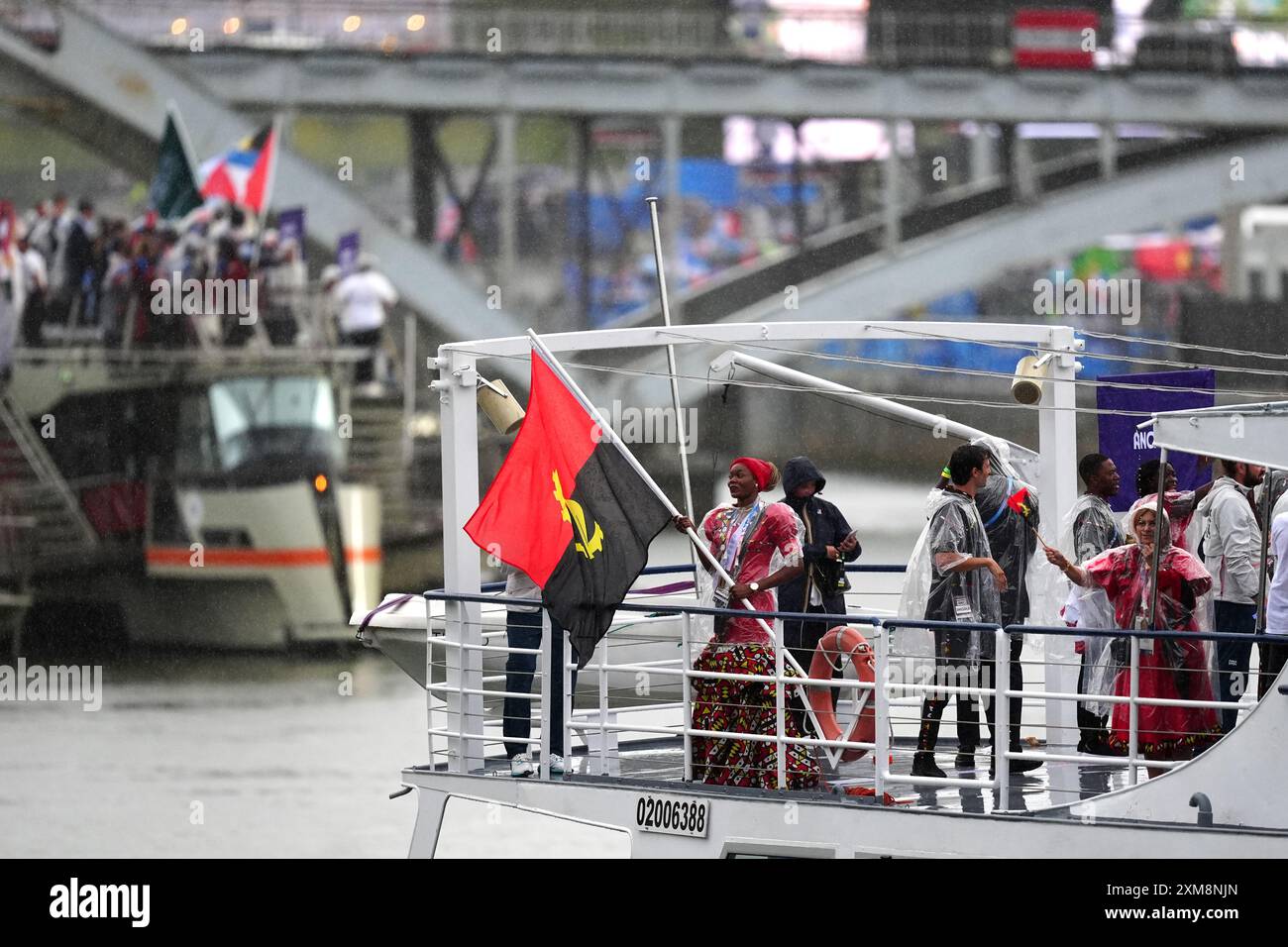 Team Angola during the opening ceremony of the Paris 2024 Olympic Games ...