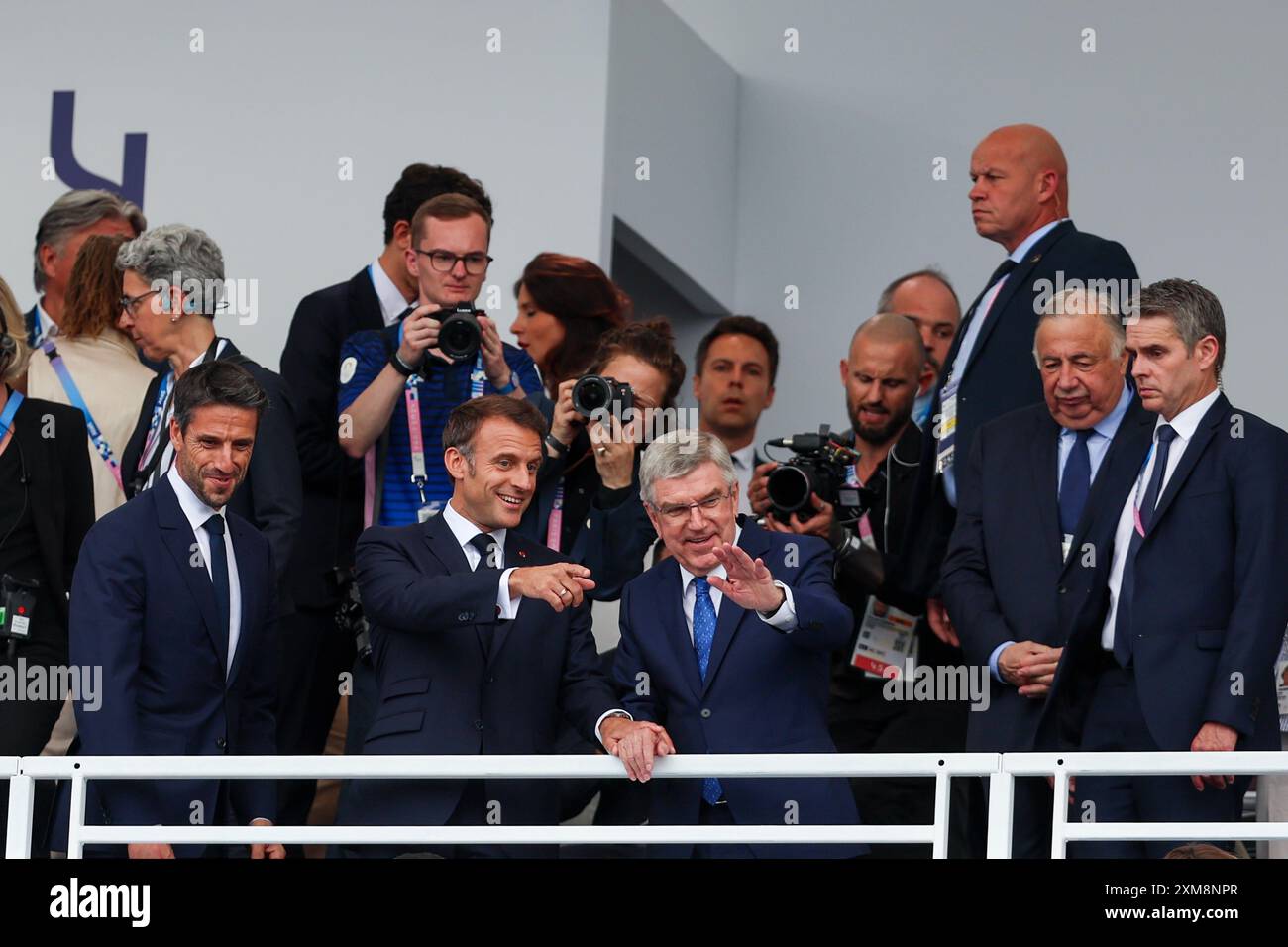 Emmanuel Macron (Staatspraesident der Franzoesischen Republik), Thomas Bach (IOC Praesident ...
