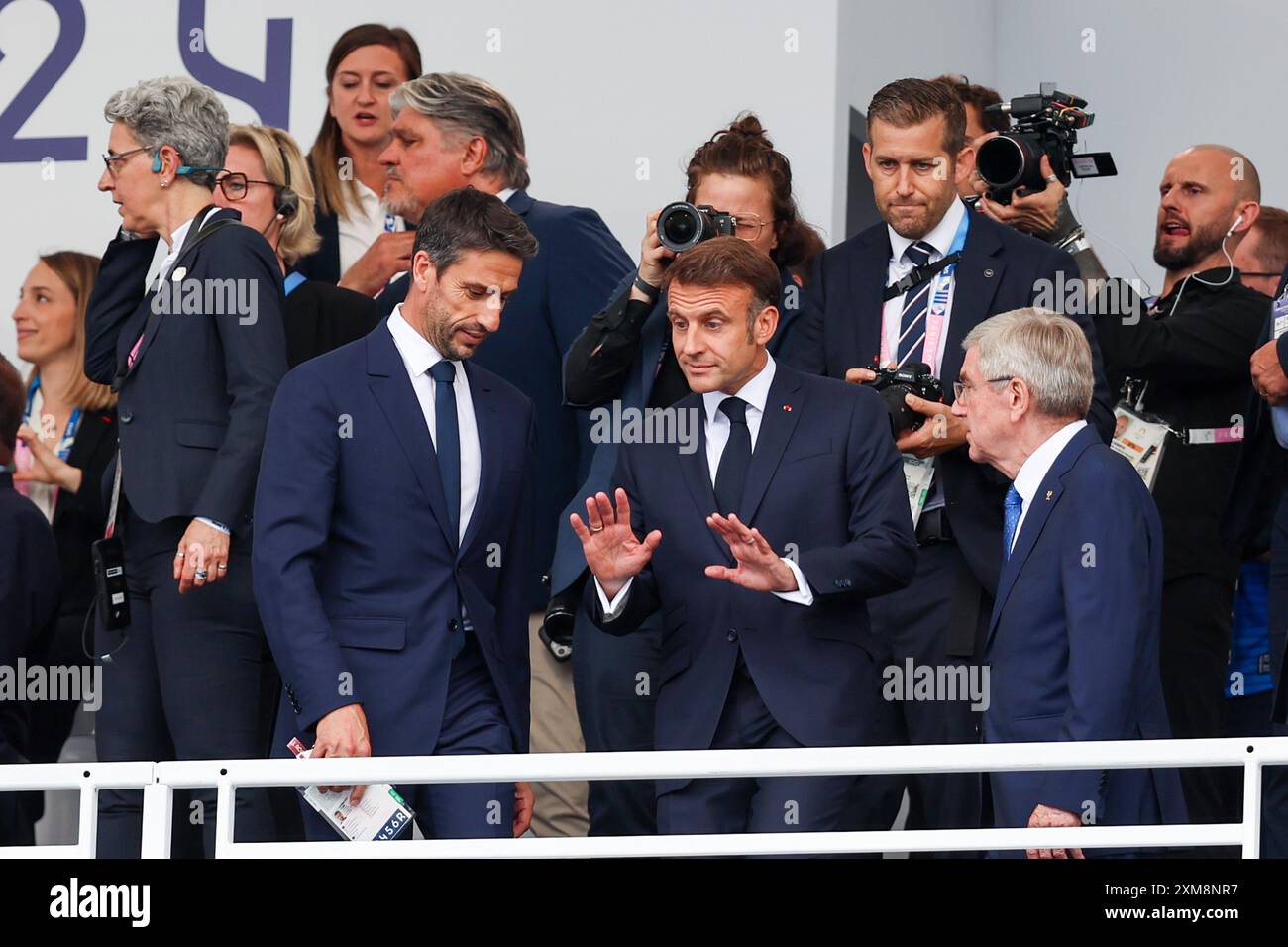 Emmanuel Macron (Staatspraesident der Franzoesischen Republik), Thomas Bach (IOC Praesident ...