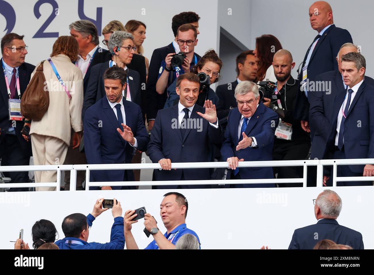 Emmanuel Macron (Staatspraesident der Franzoesischen Republik), Thomas Bach (IOC Praesident ...