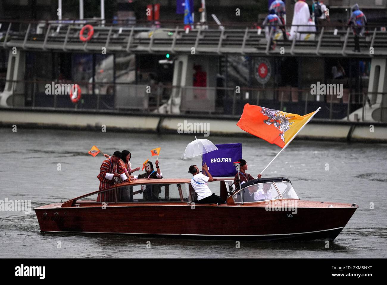 Team Bhutan during the opening ceremony of the Paris 2024 Olympic Games ...