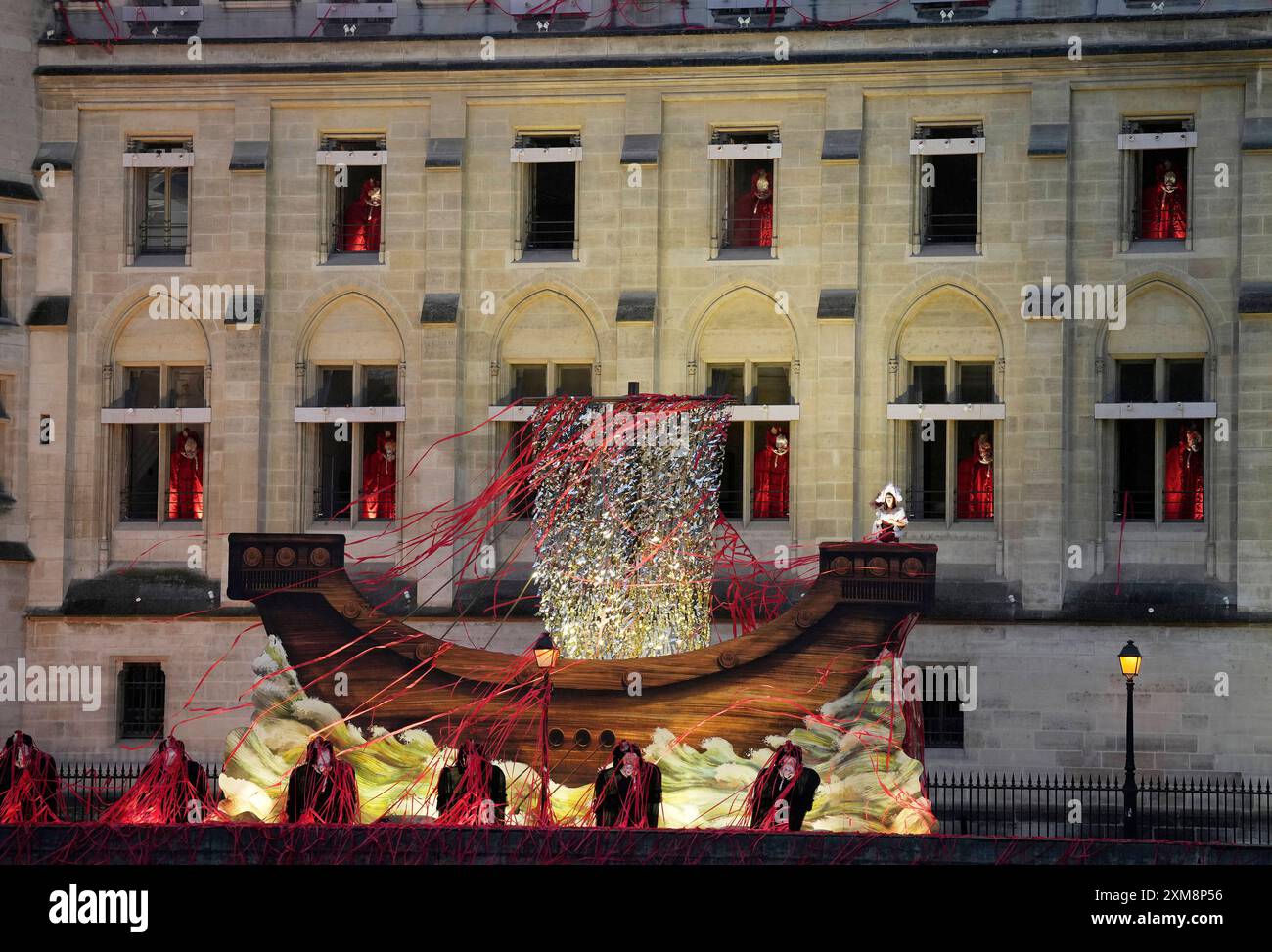 Paris, France. 26th July, 2024. Dancers perform in front of the ...