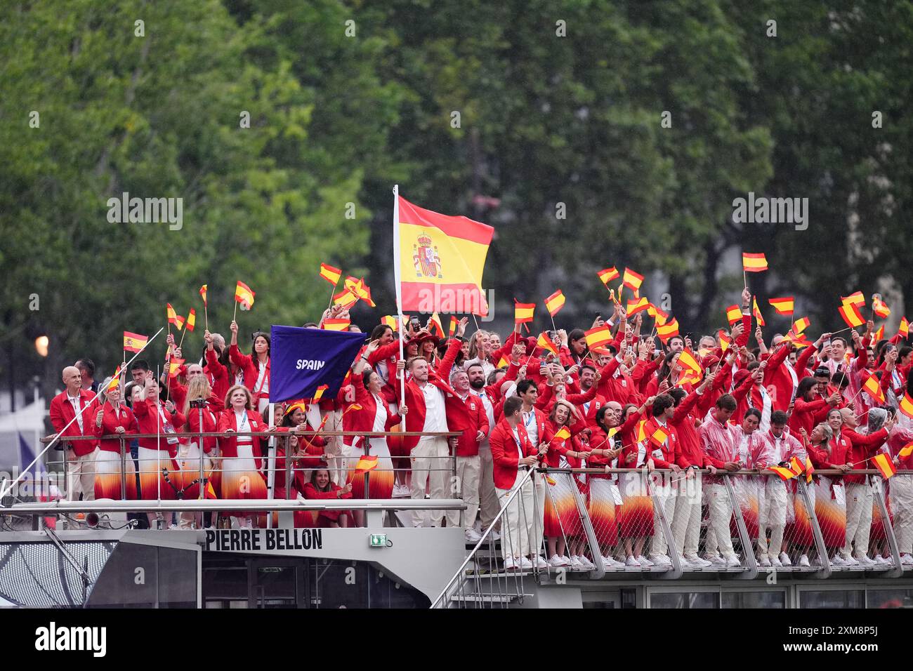 The Spain Olympic Team during the opening ceremony of the Paris 2024 ...