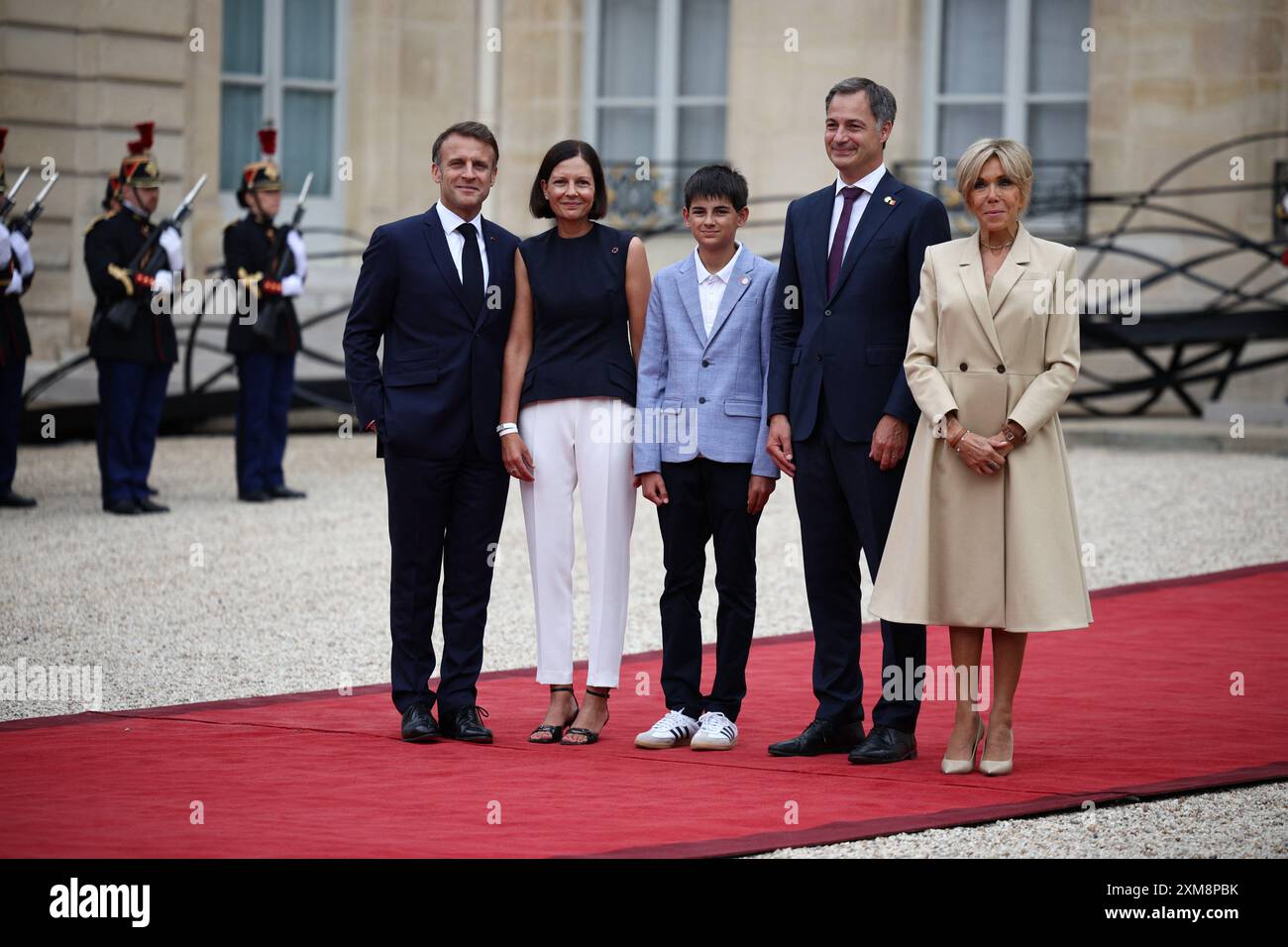 French President Emmanuel Macron, Belgian Prime Minister Alexander De ...