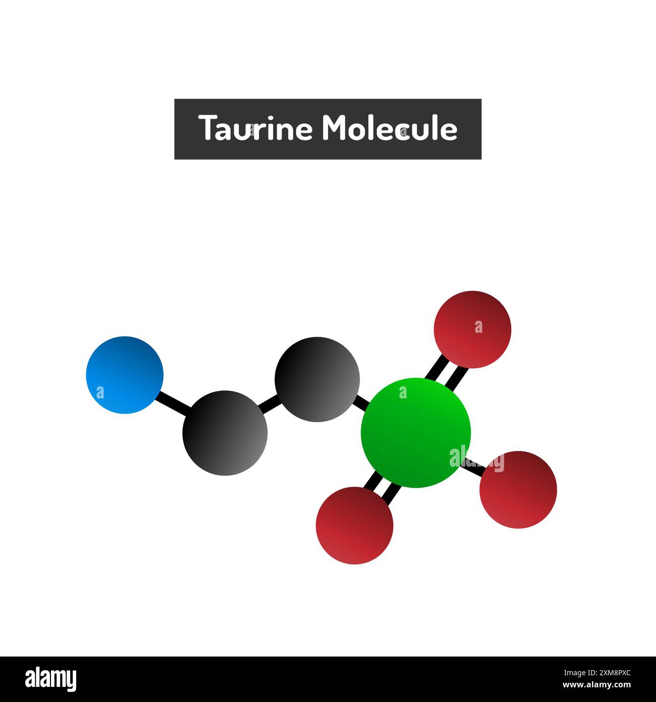 Taurine Molecule - Biological Functions and Health Benefits Stock ...