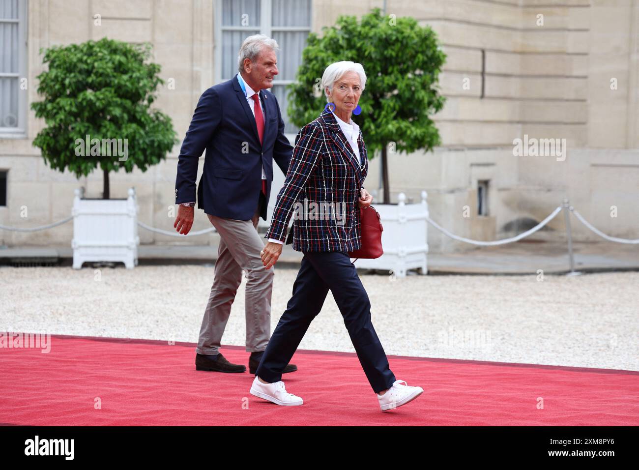 European Central Bank (BCE) President Christine Lagarde and her ...