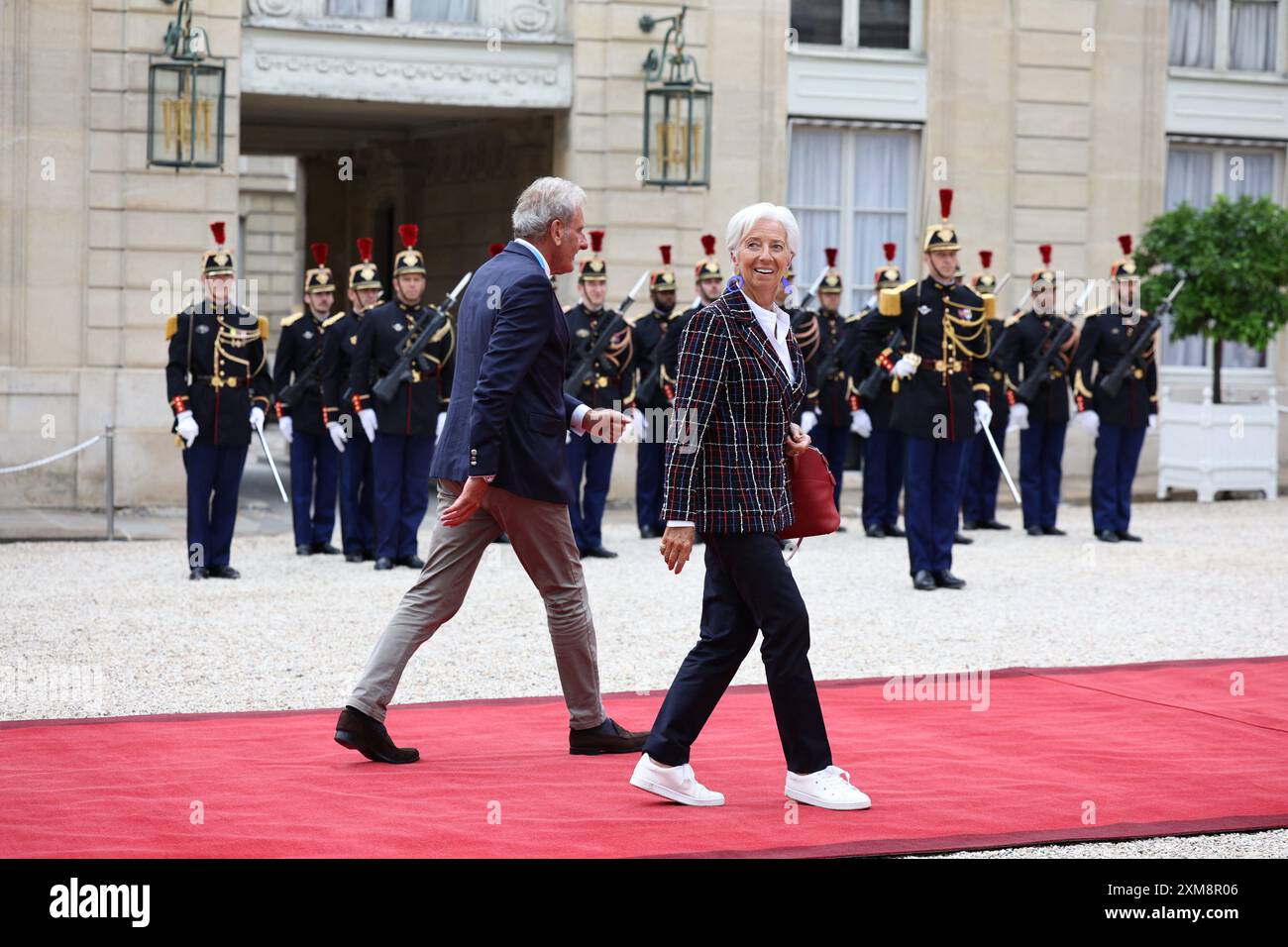 European Central Bank (BCE) President Christine Lagarde and her ...