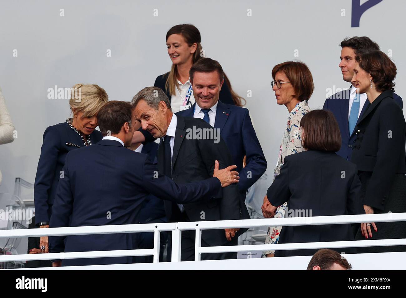 Nicolas Sarkozy (ehemaliger Praesident Frankreich), Emmanuel Macron ...