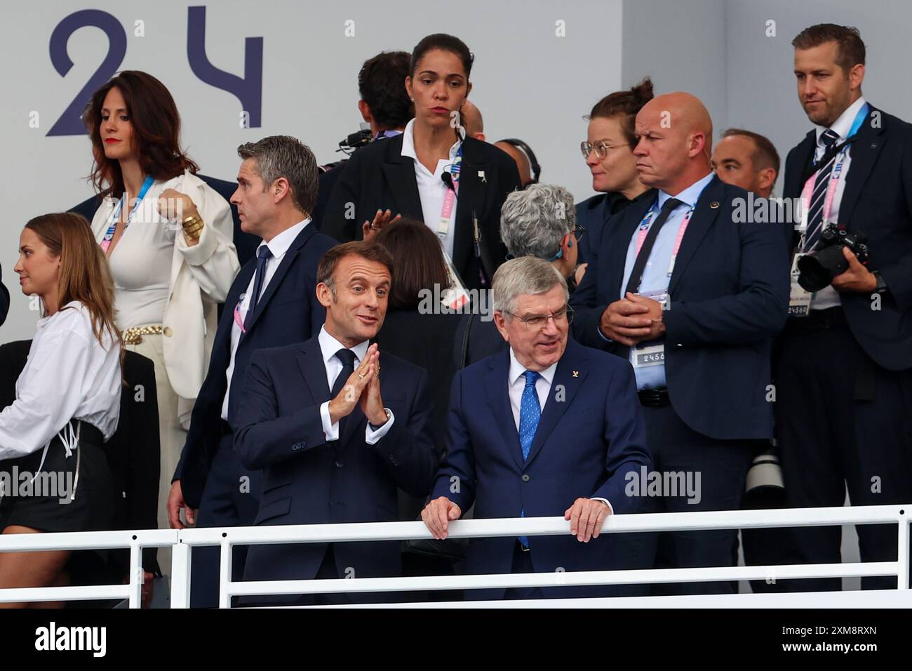 Emmanuel Macron (Staatspraesident der Franzoesischen Republik), Thomas Bach (IOC Praesident ...