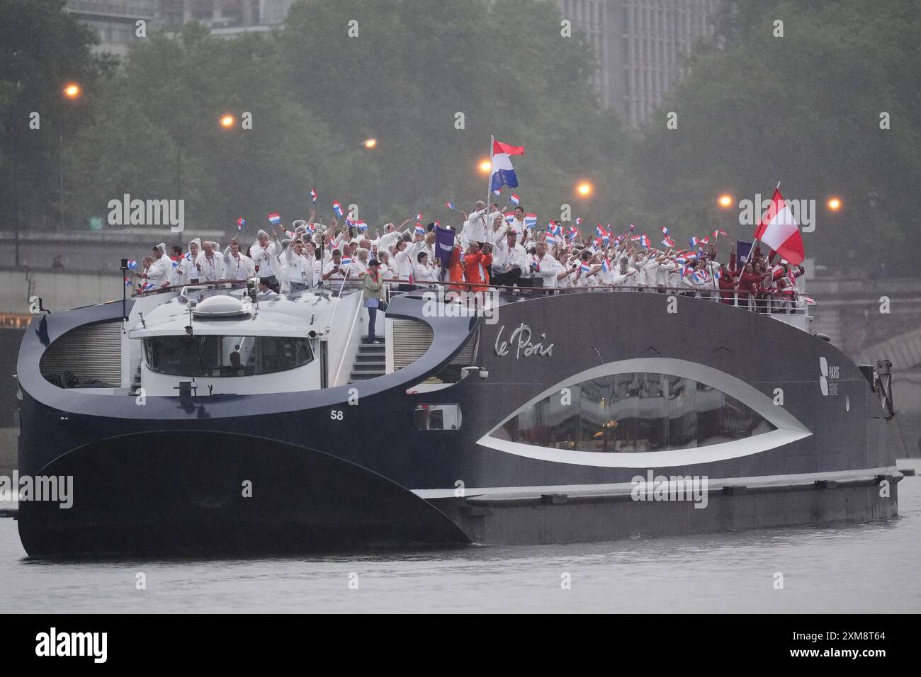 Team Netherlands during the opening ceremony of the Paris 2024 Olympic ...