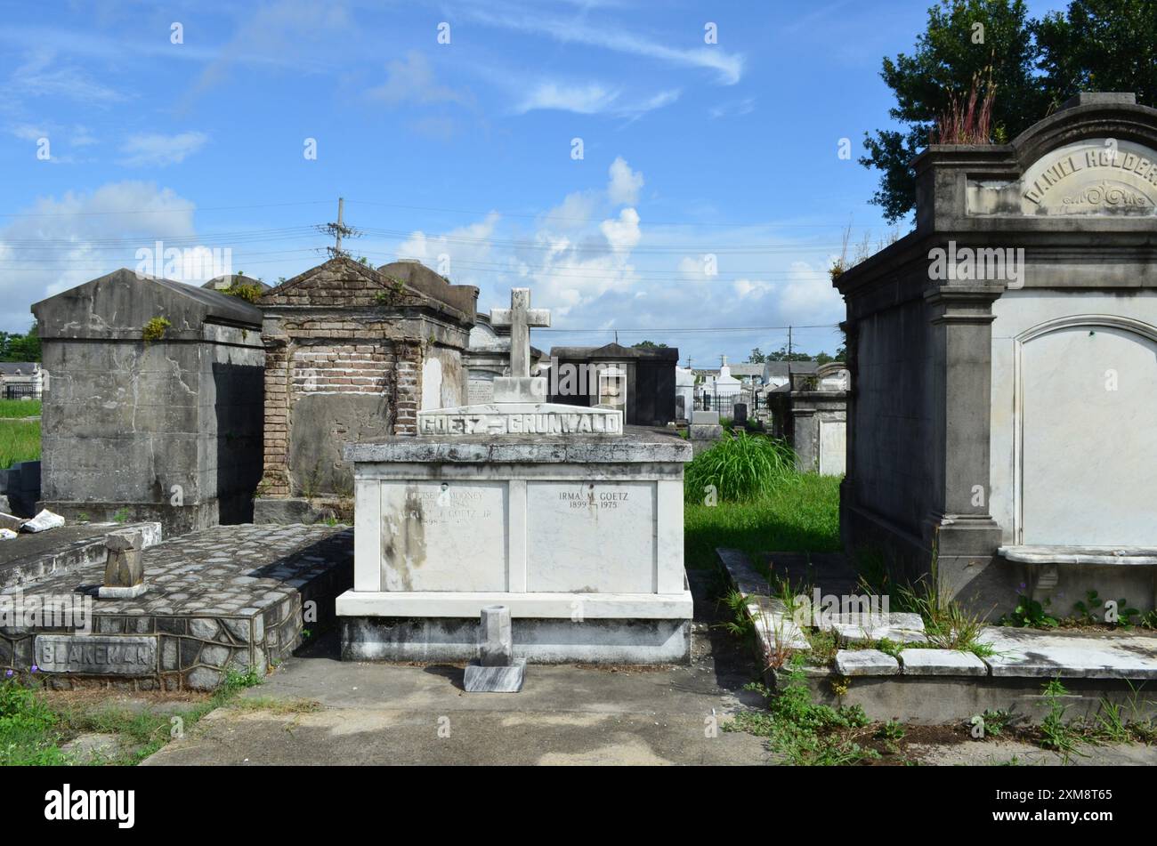 New Orleans ,Lafayette Cemetery no.2 above ground grave sites Stock ...
