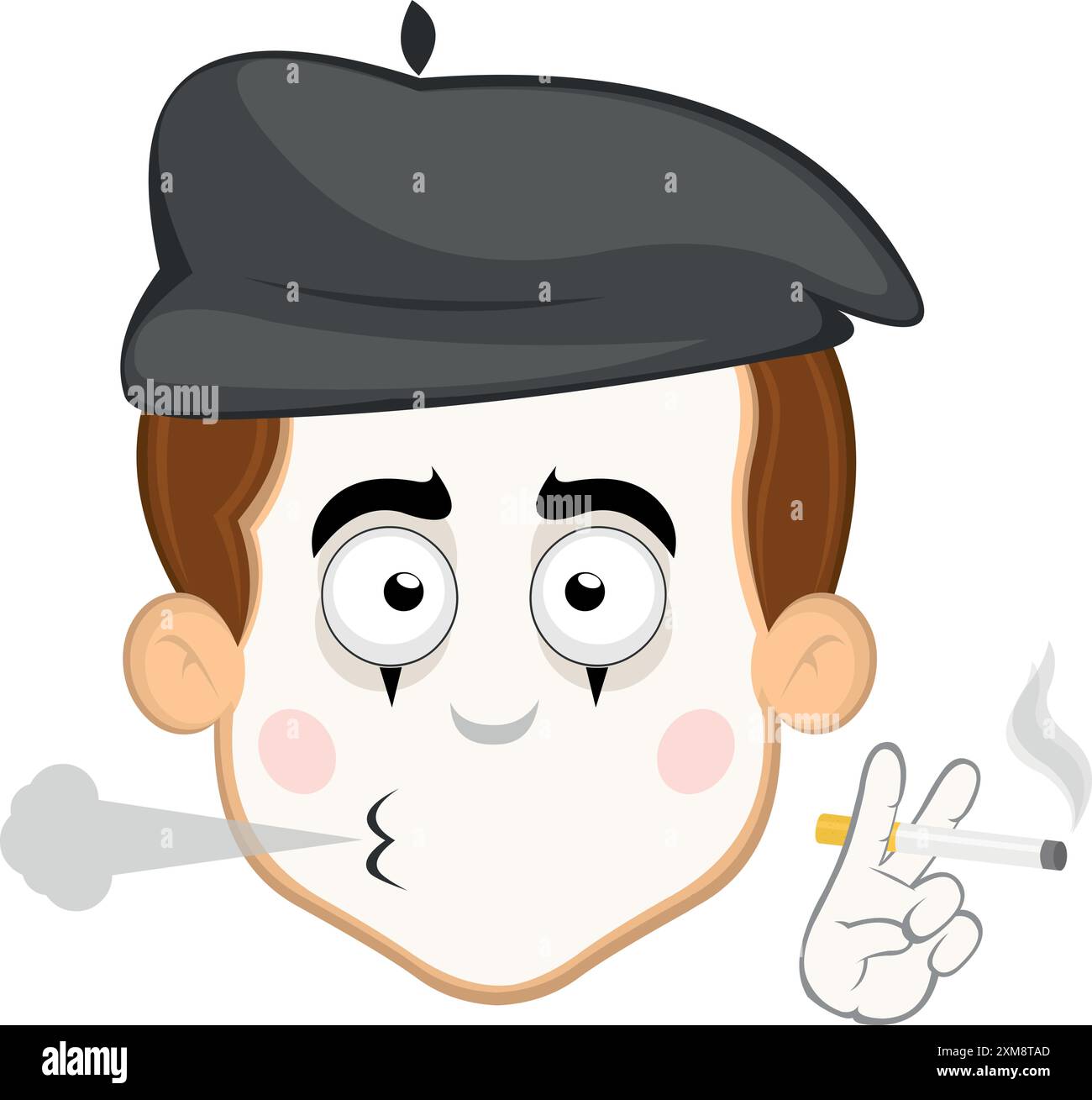 The clown and the cigarette Stock Vector Images - Alamy