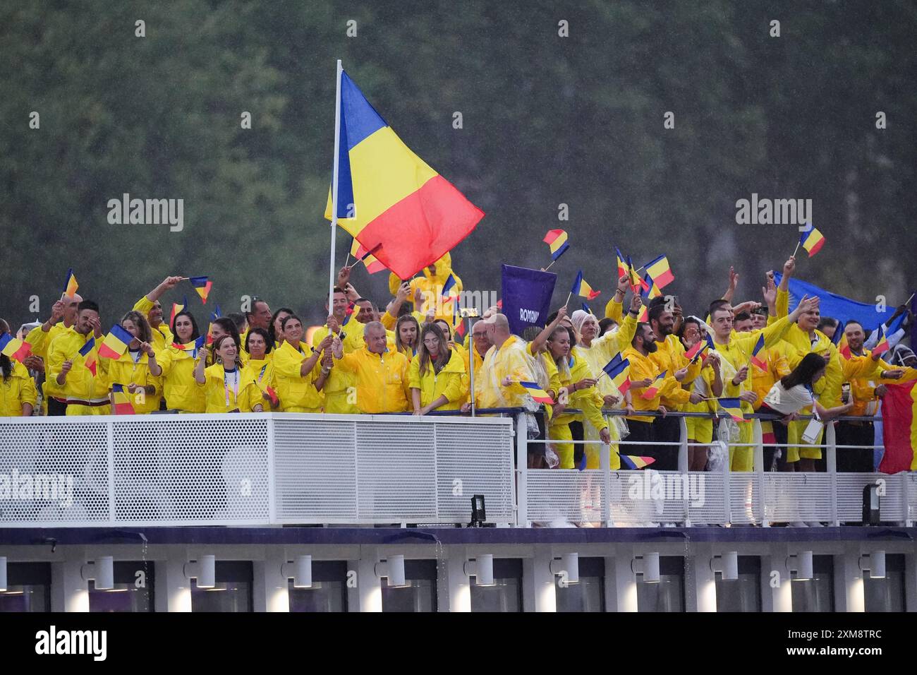 Team Romania during the opening ceremony of the Paris 2024 Olympic ...