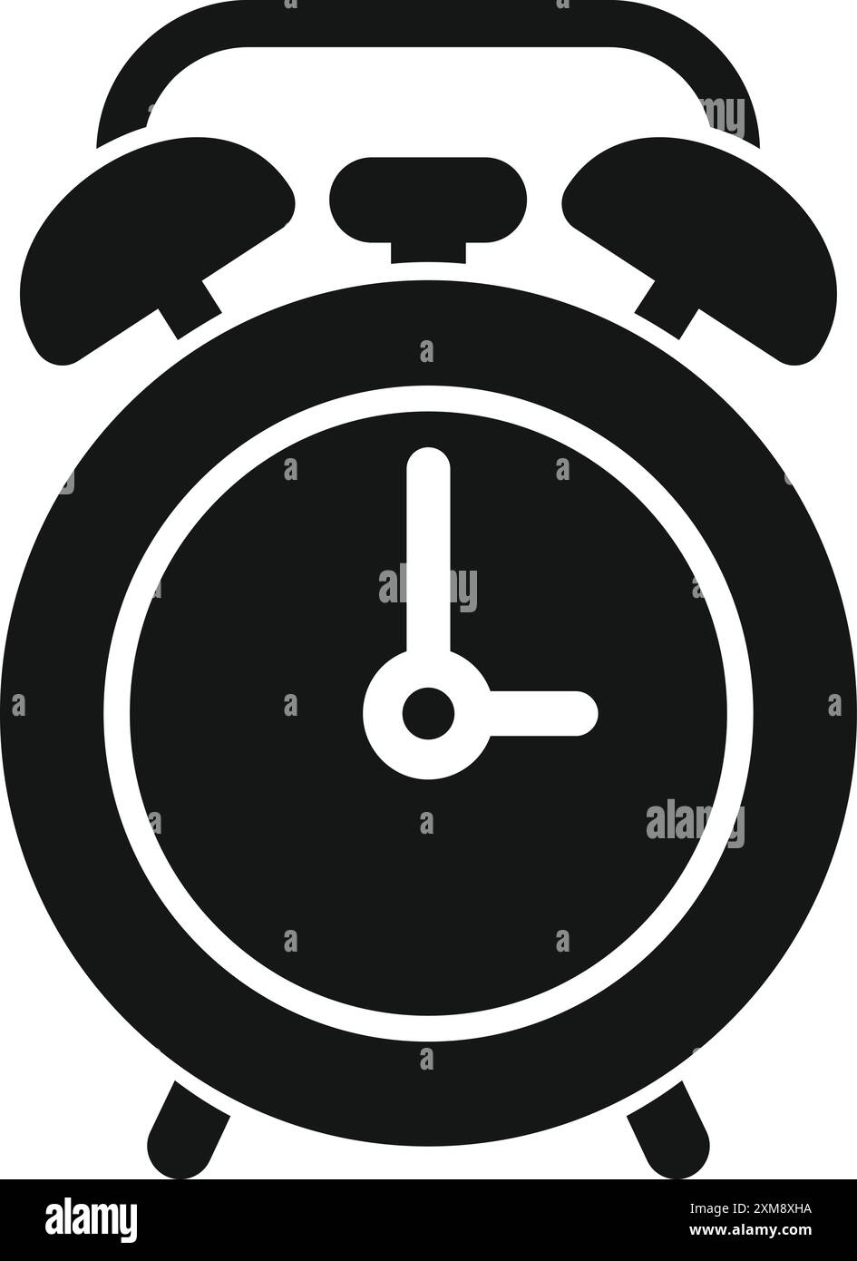 Classic alarm clock is showing the time in a simple and timeless design ...