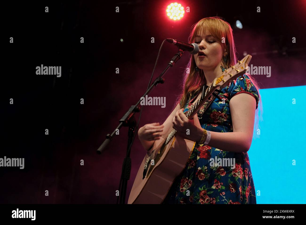 Lulworth, UK. 26th July, 2024. English singer-songwriter Katie Grace ...