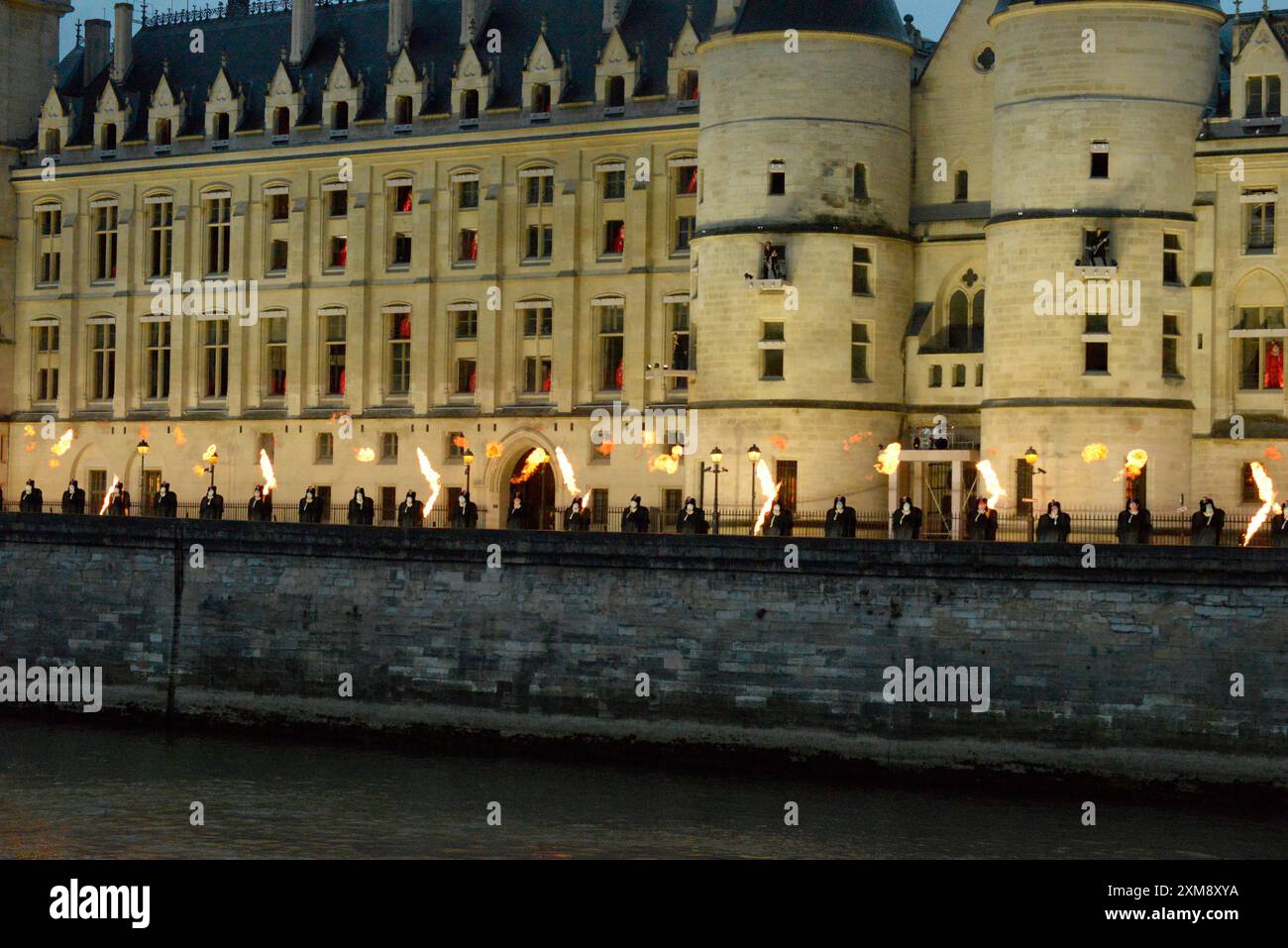 Opening Cerimony run the River Seine during Opening Ceremony, Olympic ...