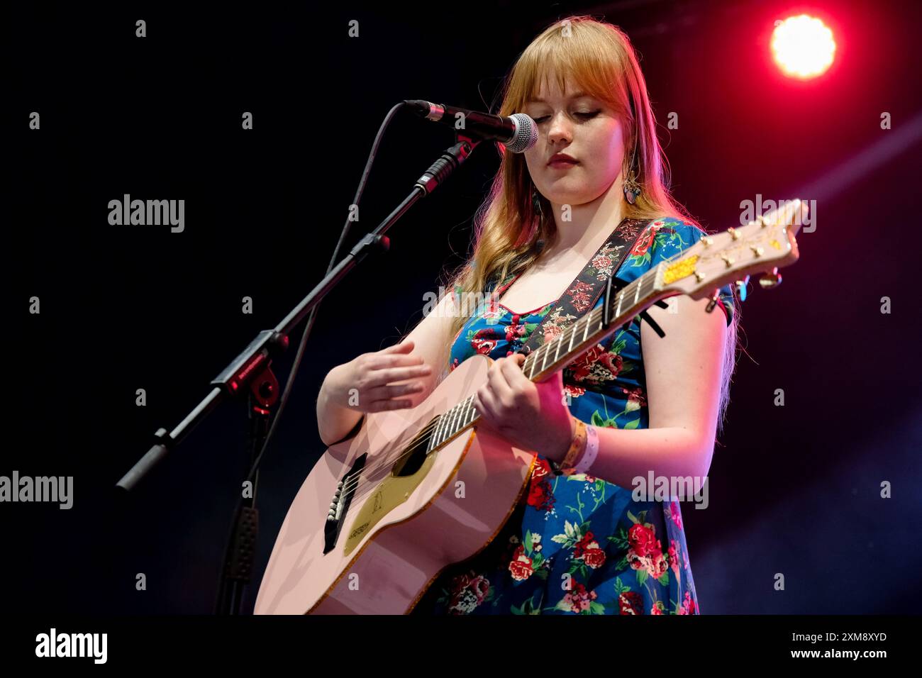 Lulworth, UK. 26th July, 2024. English singer-songwriter Katie Grace ...