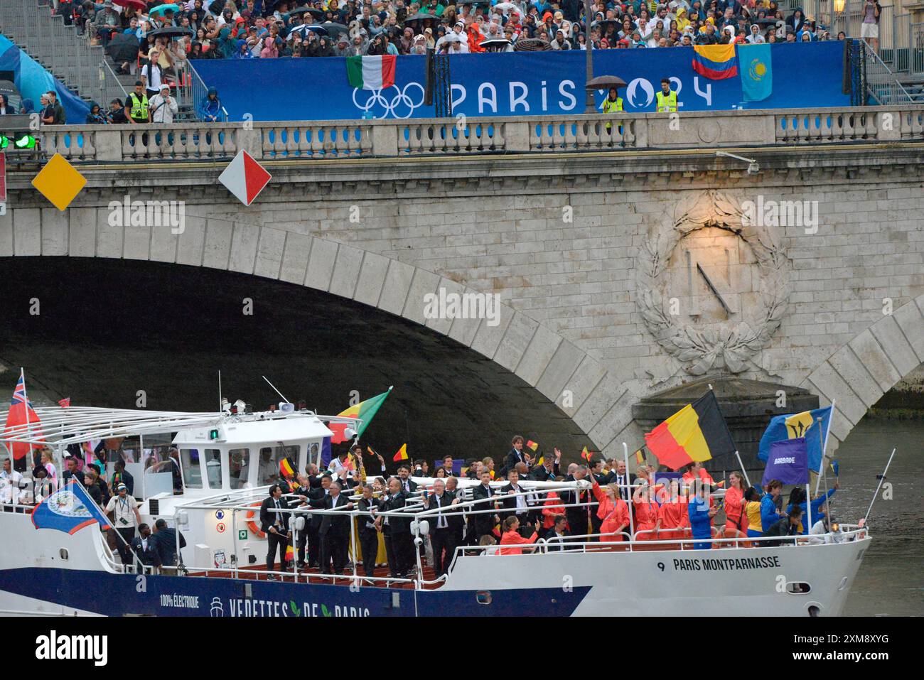 Opening Cerimony run the River Seine during Opening Ceremony, Olympic ...