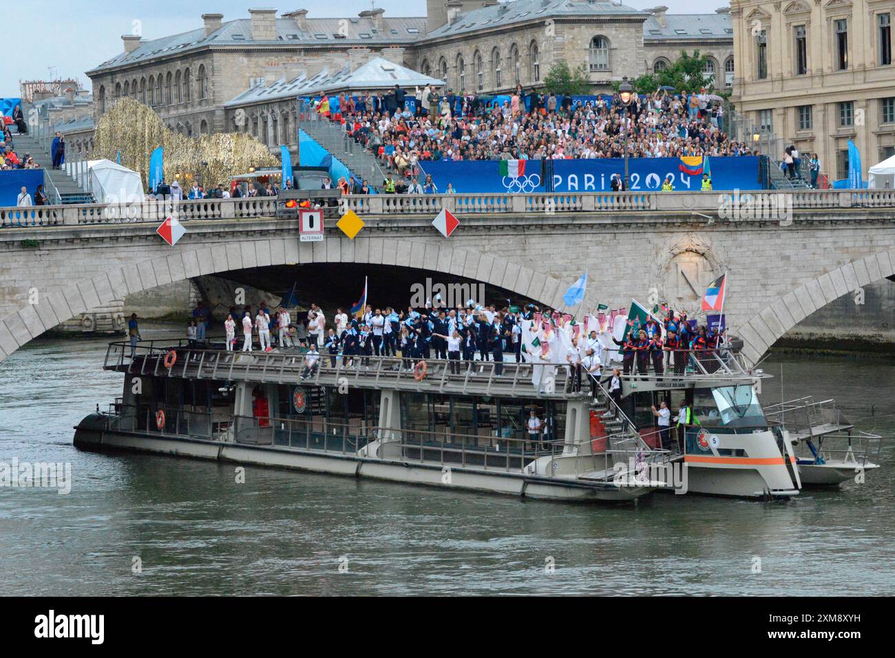 Opening Cerimony run the River Seine during Opening Ceremony, Olympic ...