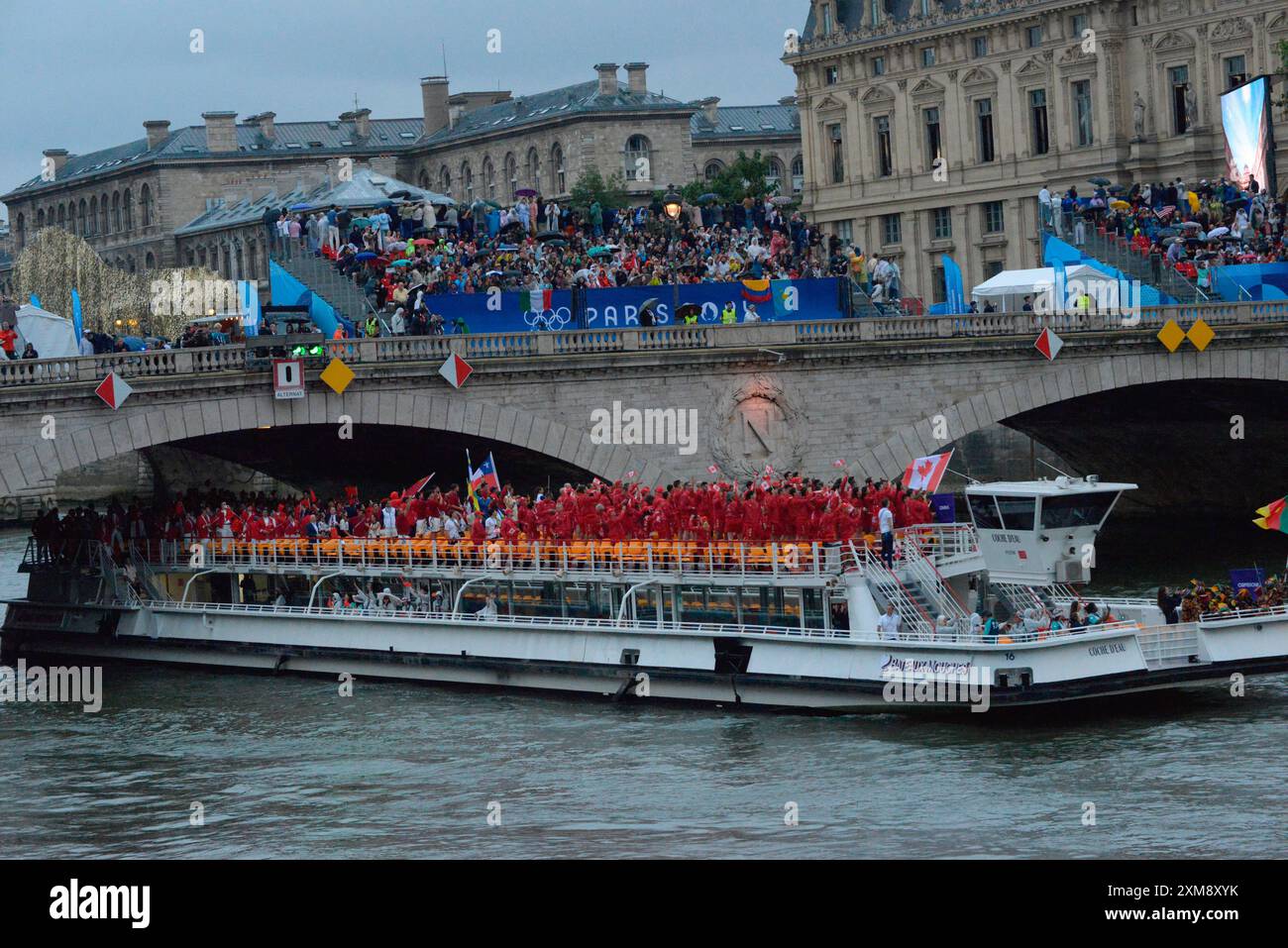 Opening Cerimony run the River Seine during Opening Ceremony, Olympic ...