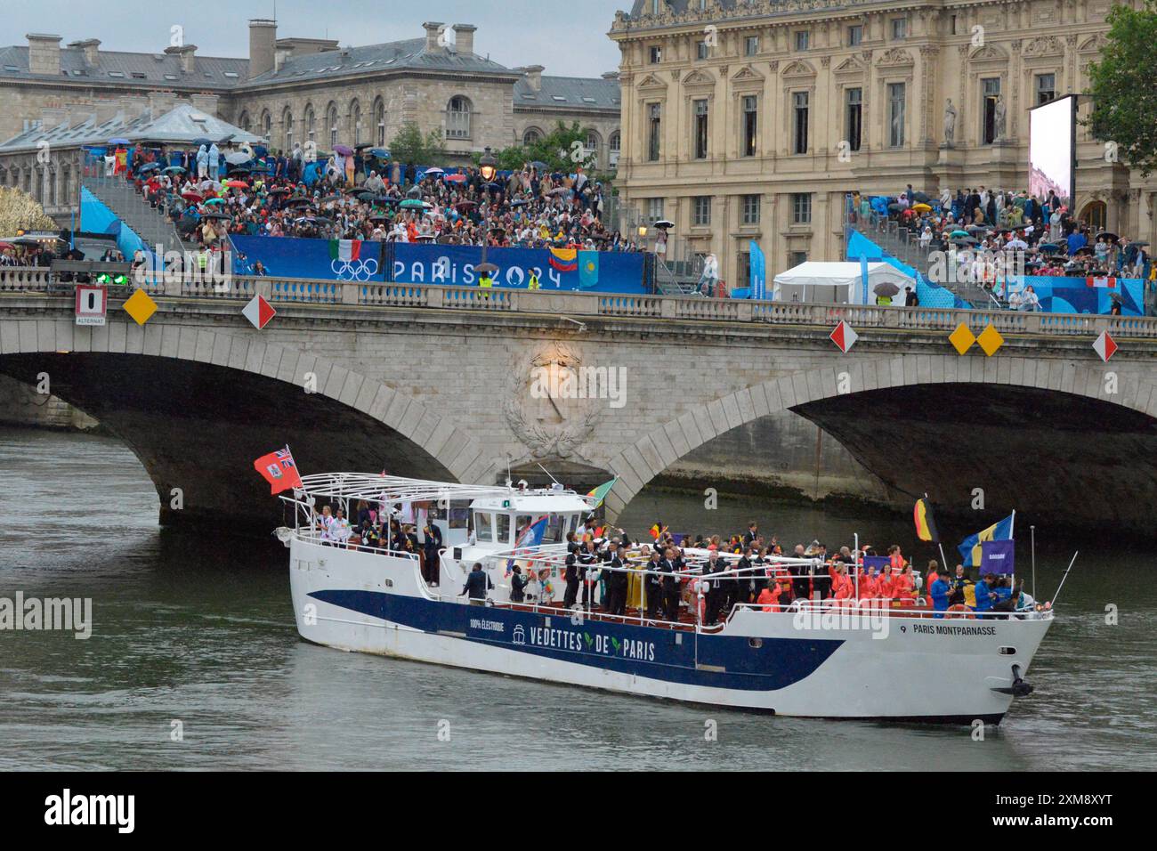 Opening Cerimony run the River Seine during Opening Ceremony, Olympic ...