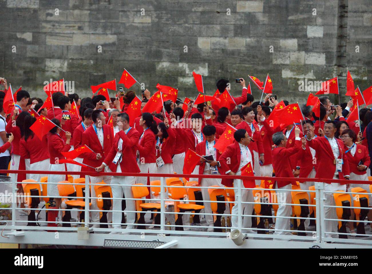Opening Cerimony run the River Seine during Opening Ceremony, Olympic ...