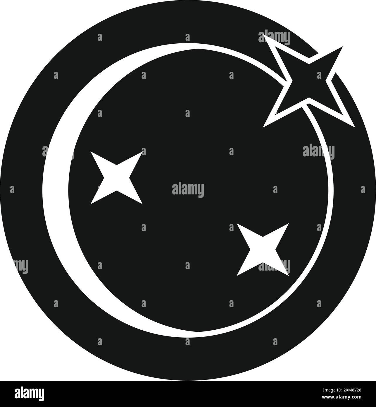 Simple black and white logo featuring three white stars forming a ...