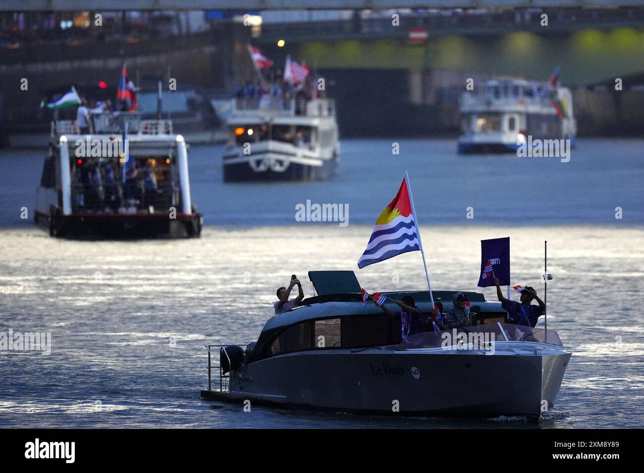 Team Kiribati during the opening ceremony of the Paris 2024 Olympic ...