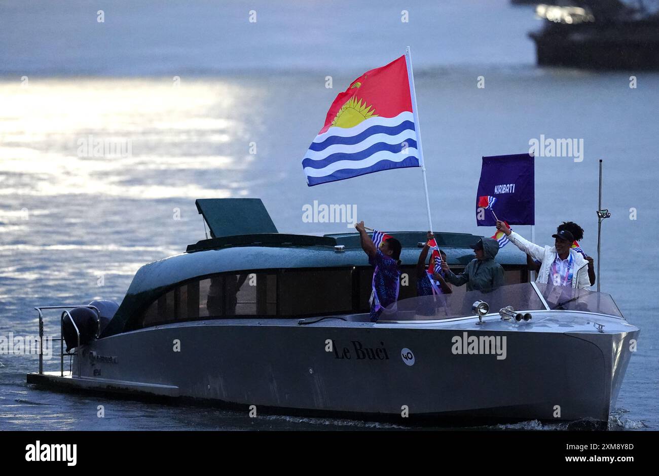 Team Kiribati during the opening ceremony of the Paris 2024 Olympic ...