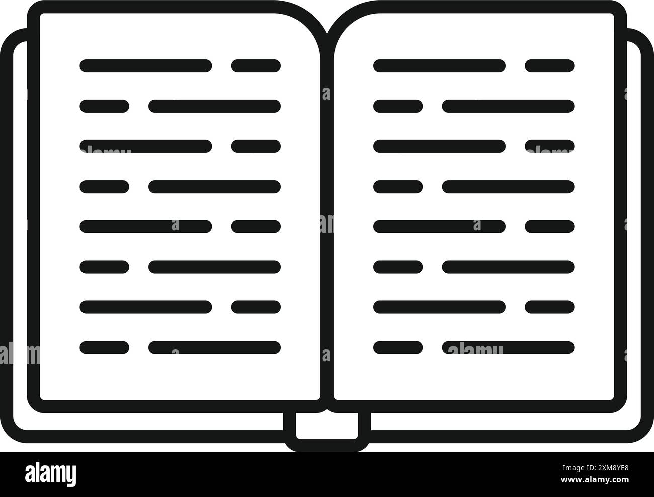 Open book showing pages with text for reading and studying Stock Vector ...