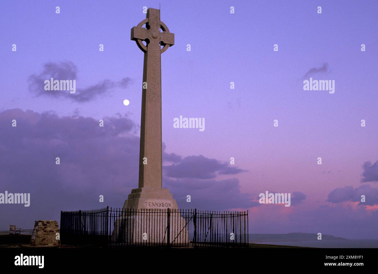 Tennysons Monument, Freshwater, Isle of Wight, England Stock Photo - Alamy