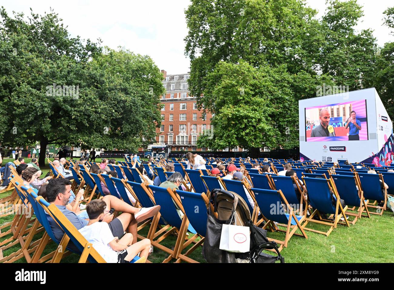 EDITORIAL USE ONLY Fans at Mayfair's official Team GB Fanzone in ...