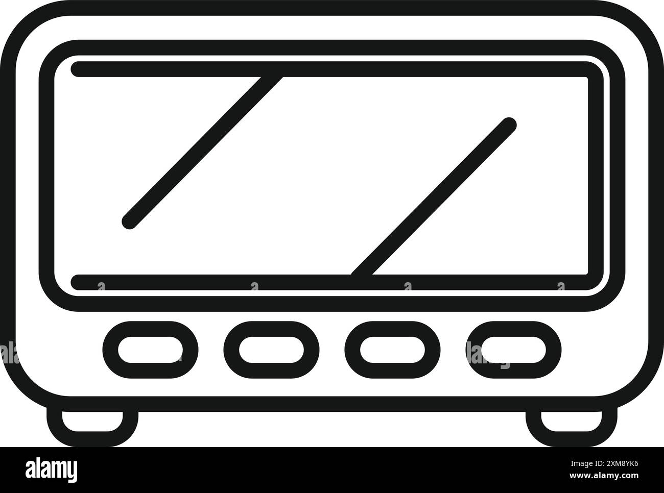 Simple line icon of an electric oven with buttons, perfect for ...