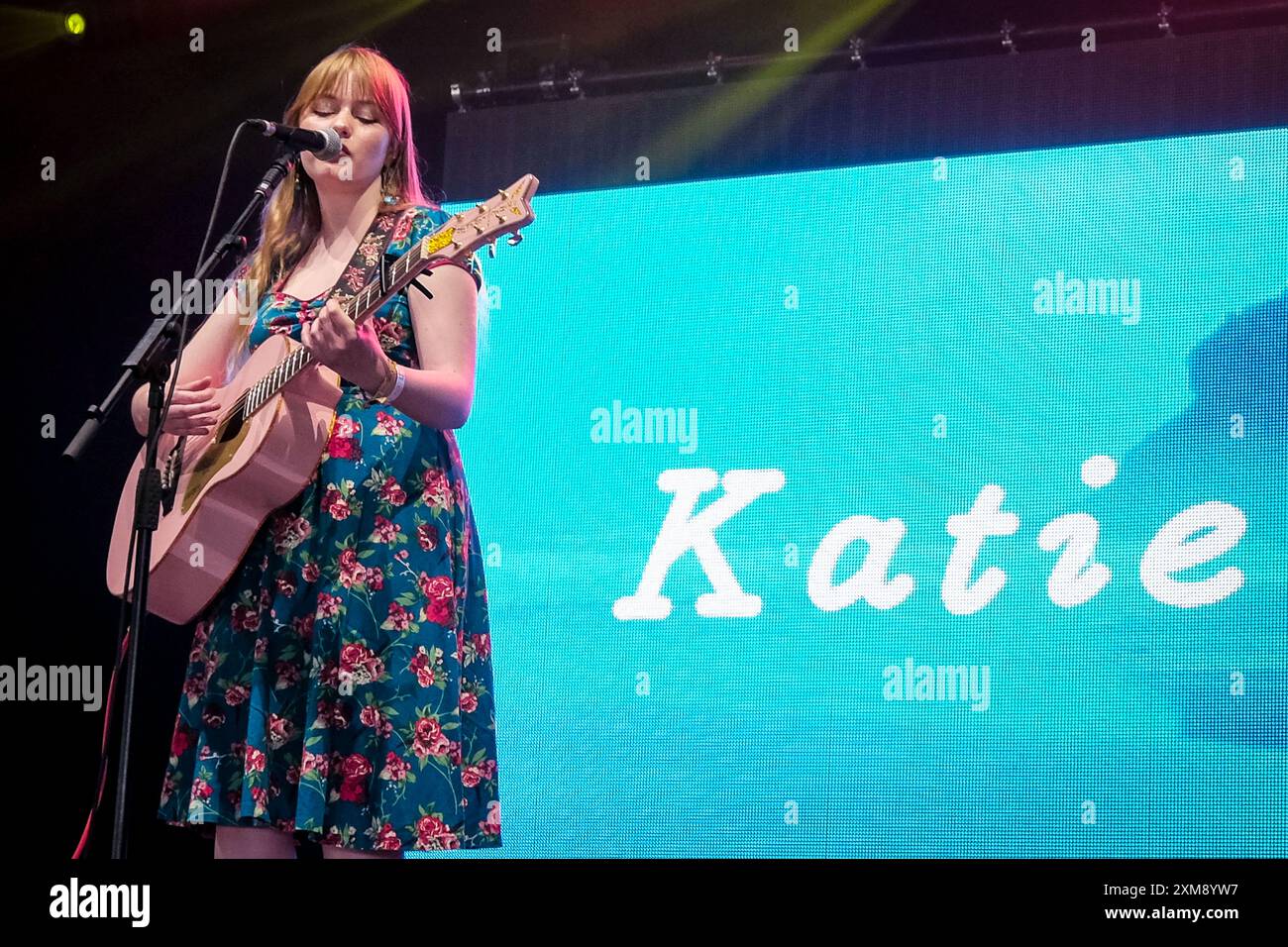 Lulworth, UK. 26th July, 2024. English singer-songwriter Katie Grace ...