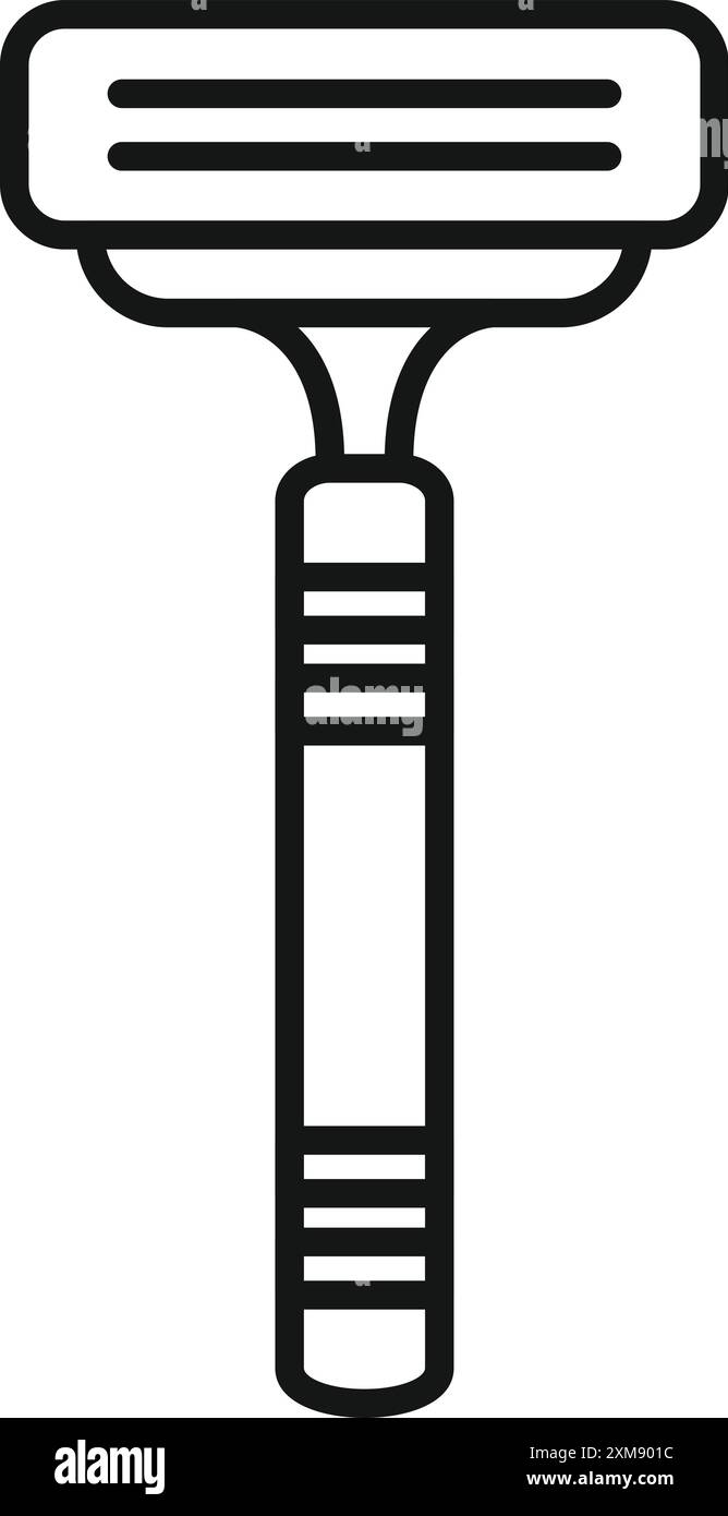 Simple and modern razor blade icon representing shaving and grooming ...