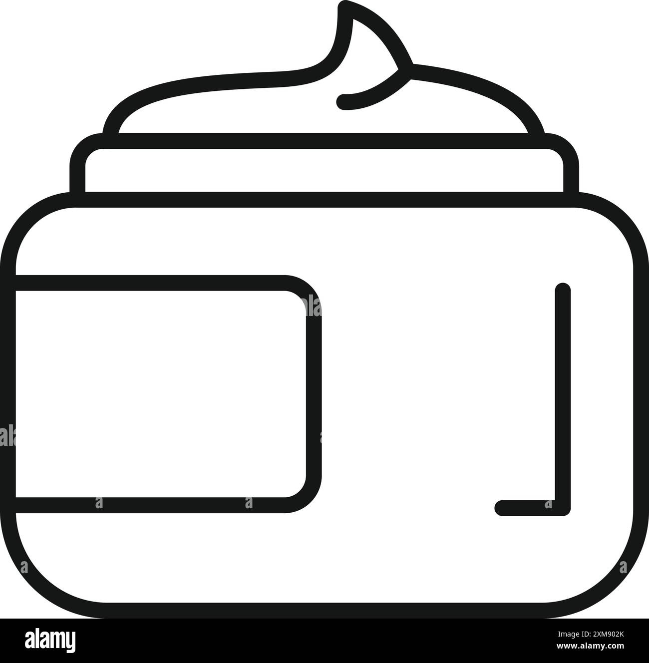 Line drawing of a cosmetic cream jar opening, suggesting a daily ...