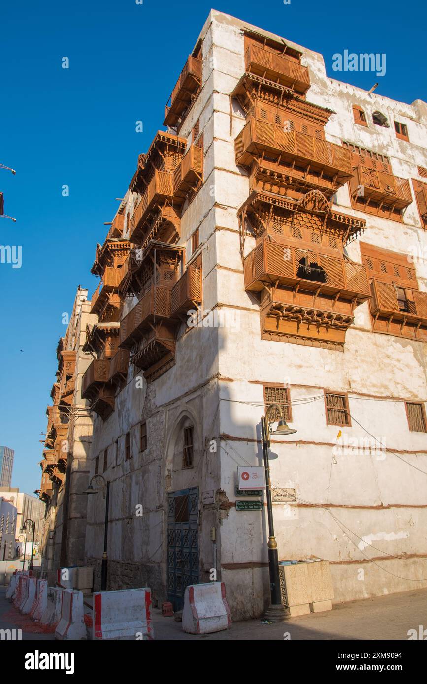 Ancient Arabian Architecture in Jeddah Balad Historical Area Stock ...