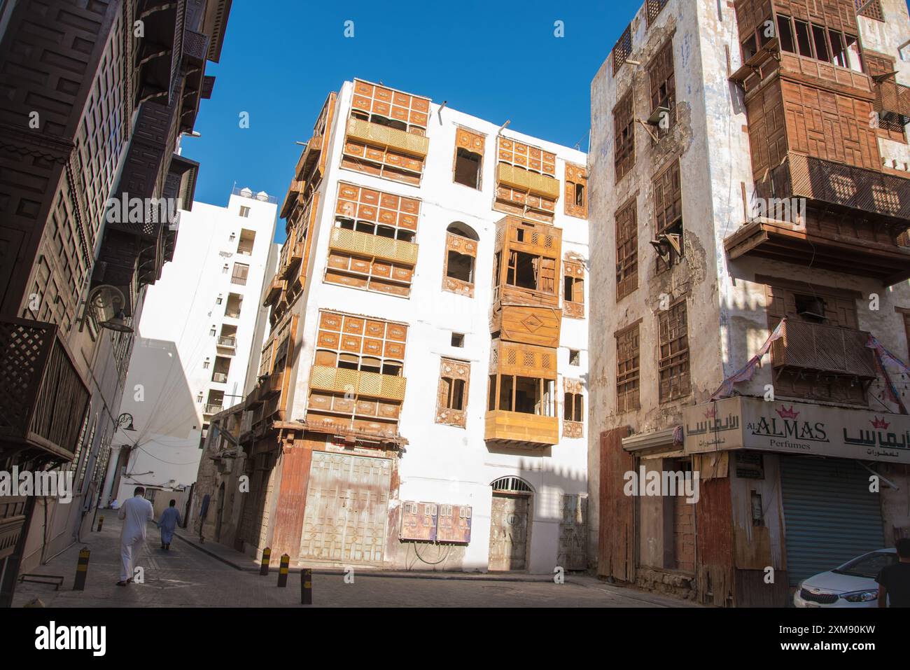 Ancient Arabian Architecture in Jeddah Balad Historical Area Stock ...